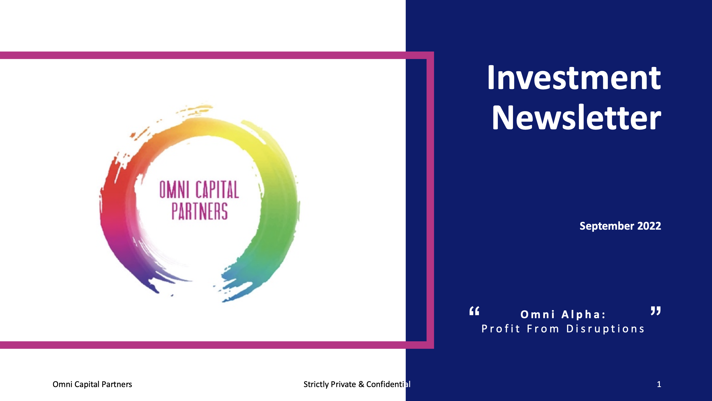 Investment Newsletter – September 2022 - Omni Capital Partners